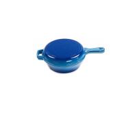 China 26*8cm Blue Cast Iron Casserole Pan 2 In 1 4.8kg  with One long handle for sale