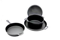 China Cast Iron Frying Pan,Grill Pan , dutch oven 3 Piece-set Pre Seasoned for all stove for sale