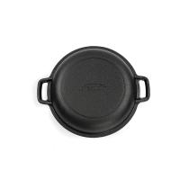 China 26cm Cast Iron Casserole 4.8L Cast Iron Dutch Oven 2 In 1 Easy Handle for sale