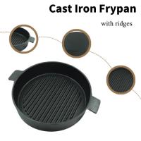 China OEM ODM Cast Iron Frying Pan 24.5/26.5cm BSCI For Induction Stove Tops for sale