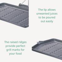 China 13.8inch Cast Iron Grill Griddle Non Stick Grill Pan For Camping for sale