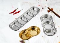 China Divided Seasoning Sauce Stainless Steel Dip Dish OEM & ODM For Home Restaurant for sale