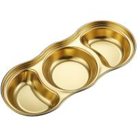 China Divided Seasoning Sauce Stainless Steel Dip Dish OEM & ODM For Home Restaurant for sale