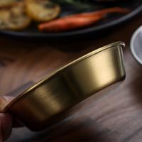 China 7/8/9/10cm Golden Sauce Dish Stainless 304/201 Multifunctional for sale