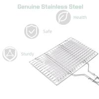 China Multi Purpose 50cm Camping Cooking Set Stainless Steel Barbecue Grill Net for sale