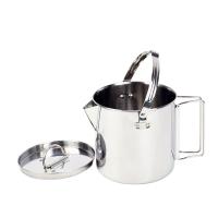 China 1.2L Camping Cooking Set Folding Handles Stainless Steel Camping Tea Kettle for sale