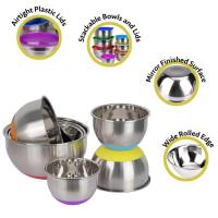 China Polished Stainless Steel Cookware Sets Rust Resistant Salad Bowl Stainless Steel for sale