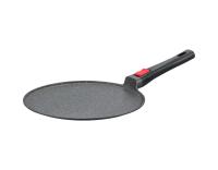 China Large Deep Dish Aluminumpot 28cm With Glass Lid Black for sale