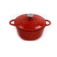 China 6 Quart Enameled Cast Iron Dutch Oven With Lid – Perfect For Holiday Cooking & Outdoor Adventures for sale