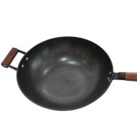 China BSCI Home Kitchen Chinese Cast Iron Skillet Cooking Wok Pan Non Stick 32cm for sale