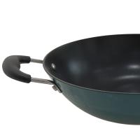 China Classic 11Inch Cast Iron Chinese Wok Pan Skillet With Removable Silicone Handle for sale