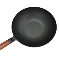 China BSCI Home Kitchen Chinese Cast Iron Skillet Cooking Wok Pan Non Stick 32cm for sale
