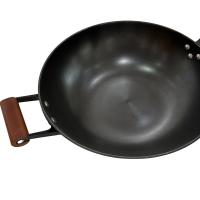 China BSCI Home Kitchen Chinese Cast Iron Skillet Cooking Wok Pan Non Stick 32cm for sale