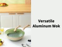 China Versatile 12Inch Chinese Wok Pan With Flat Bottom And Heat Resistant Handle for sale