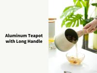 China Induction Ready Aluminum Teapot Non Stick With Detachable Handle And Glass Lid for sale