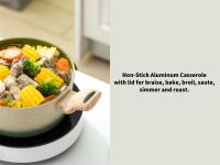 China Heavy Duty Aluminum Casserole With Non Stick Interior for sale
