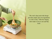 China Versatile 12Inch Chinese Wok Pan With Flat Bottom And Heat Resistant Handle for sale