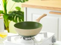 China Versatile 12Inch Chinese Wok Pan With Flat Bottom And Heat Resistant Handle for sale