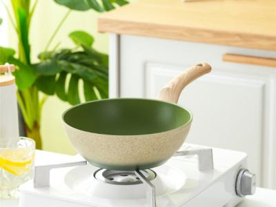 China Versatile 12Inch Chinese Wok Pan With Flat Bottom And Heat Resistant Handle for sale