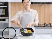 China Scratch Resistant Frying Pan 9.5Inch Non Stick With Copper Finish for sale