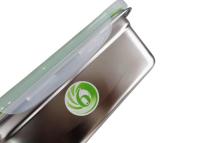 China Reusable Stainless Steel Container With Transparent Plastic Lid 18cm for sale