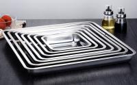 China Safe Stainless Steel Food Tray Plate Oven Smooth Polished 60*60*2cm for sale
