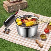 China Portable BBQ Grilling Stove Stainless Steel 29cm For Camping for sale