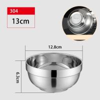 China Double Walled 304 Stainless Steel Polished Bowls For Kitchen for sale