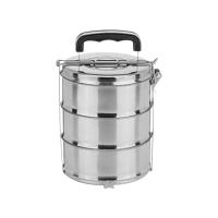 China Stainless steel multifunctional lunch box with compartments and multiple layers portable lunch box for sale