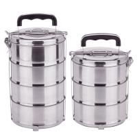 China Stainless steel multifunctional lunch box with compartments and multiple layers portable lunch box for sale