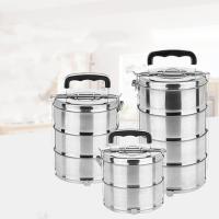 China Stainless steel multifunctional lunch box with compartments and multiple layers portable lunch box for sale
