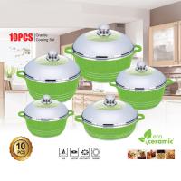 China 10pcs New Design Die-casting Non Stick Aluminum Cookware Sets Soup Pot for sale
