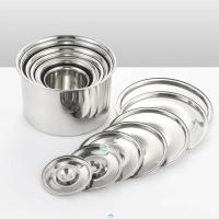 China Stainless Steel Round Sauce Bucket Container With Lid for sale