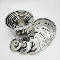 China Stainless Steel Round Sauce Bucket Container With Lid for sale