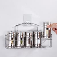 China Stainless Steel Household BBQ Seasoning Jar With Rotating Cover for sale