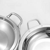 China Food Grade 18-32cm Stainless Steel Pan Flat Bottom for sale