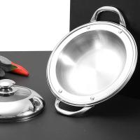 China Food Grade 18-32cm Stainless Steel Pan Flat Bottom for sale