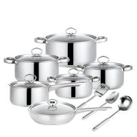 China Food Grade Stainless Steel Pot 15-Piece Set With Accessories for sale