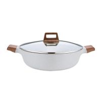 China Custom Non-Stick Aluminum Stockpots With Lid Medical Stone Coating for sale