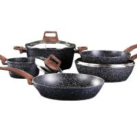 China Custom Non-Stick Aluminum Stockpots With Lid Medical Stone Coating for sale