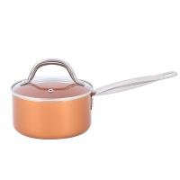 China Oven safe Orange Aluminum Cookware Set With Silicone Grip for sale