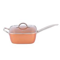China Oven safe Orange Aluminum Cookware Set With Silicone Grip for sale