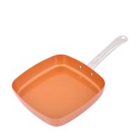 China Oven safe Orange Aluminum Cookware Set With Silicone Grip for sale