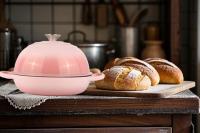 China 6QT Pink Enameled Cast Iron Dutch Oven – Stylish & Functional for sale