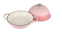 China 6QT Pink Enameled Cast Iron Dutch Oven – Stylish & Functional for sale