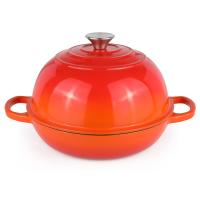 China 6 QT Enameled Cast Iron Dutch Oven – Perfect For Sourdough Baking, Braising, And Slow Cooking for sale