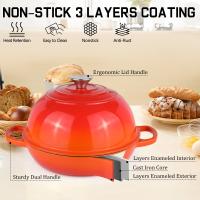 China 6 QT Enameled Cast Iron Dutch Oven – Perfect For Sourdough Baking, Braising, And Slow Cooking for sale