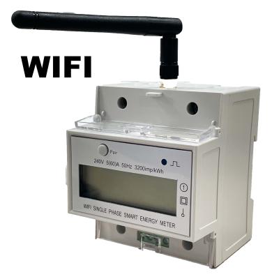 China 55Deg Wifi Smart Energy Meter Electric Remote Control  Single Phase Meter 0.3kg 2W for sale