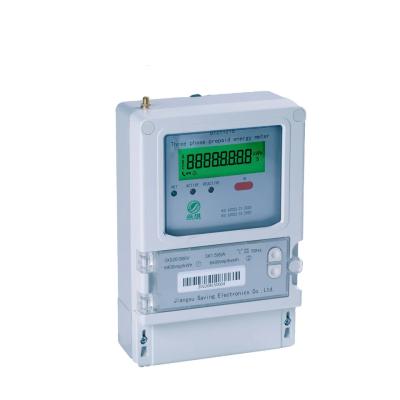China Three Phase Prepaid Energy Meter with LCD Display 50Hz 1KW GPRS for sale