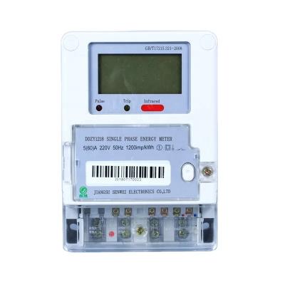 China 160x112x71mm Single Phase Prepaid Energy Meter for Power Consumption 5VA and Current Line 1VA -25C- 55C for sale